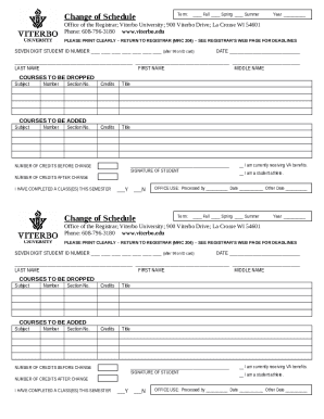 Current Schedules and Exams Doc Template | pdfFiller