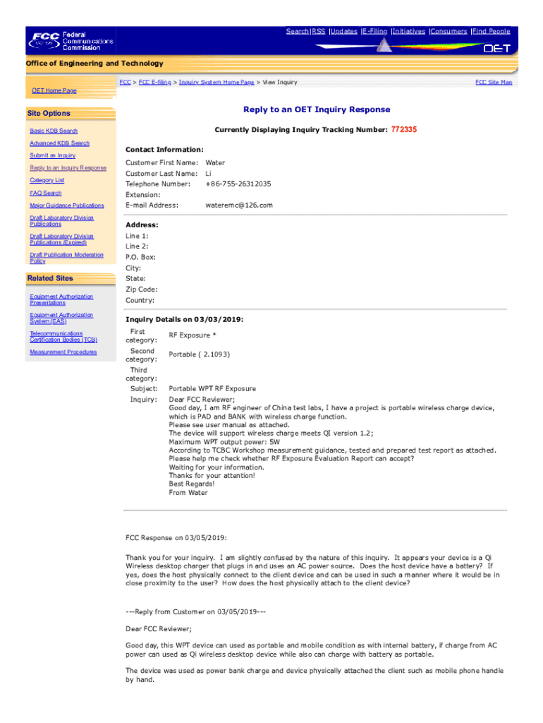 Fillable Online OET Laboratory Equipment Authorization Electronic ...