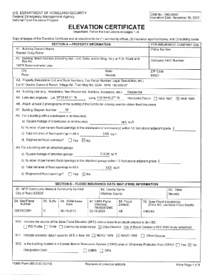 Fillable Online Floodplain Property Check & Elevation Certificates Fax ...