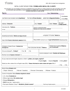 Completable En línea 2021-08-13 Intake Form Immigration Fax Email ...
