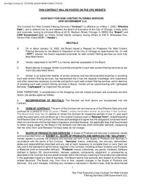 Fillable Online THIS CONTRACT WILL BE POSTED ON THE CPS WEBSITE ... Fax ...