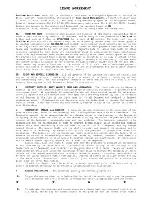 Fillable Online LEASE AGREEMENT. 4. LESSEE OBLIGATIONS Fax Email Print ...