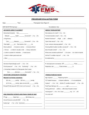 Fillable Online Emergency Medical Technician Practical Evaluation Skill ...