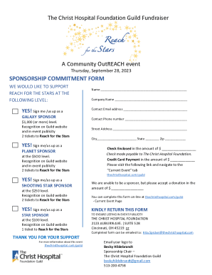 Fillable Online sponsorship commitment form Fax Email Print - pdfFiller