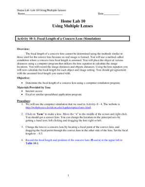 Fillable Online Solved Activity 2: Lenses Now open the "Concave and ...