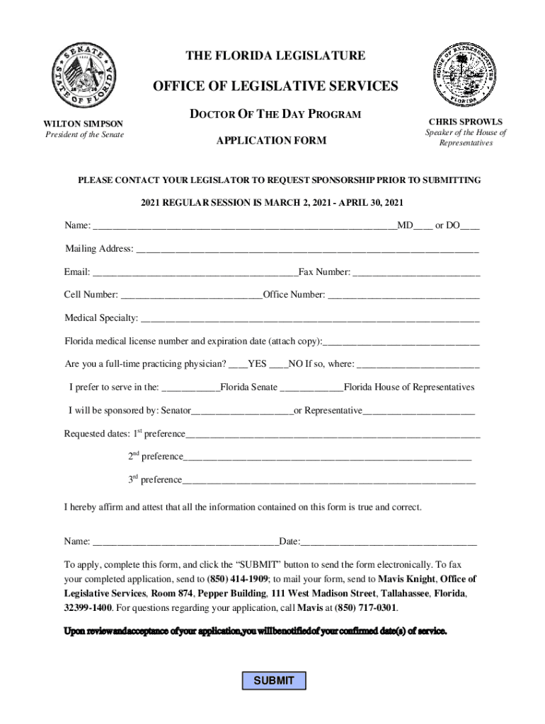 Fillable Online Governor DeSantis Joined By President Simpson and ...