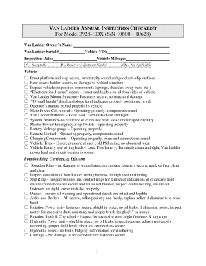 Fillable Online Fixed Ladder Annual Inspection Checklist Fax Email ...