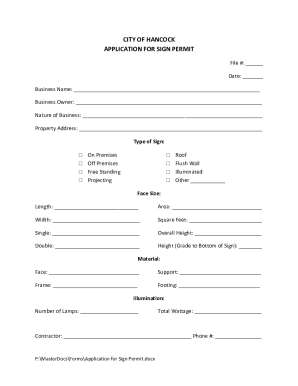 Fillable Online Permits / Forms Fax Email Print - pdfFiller