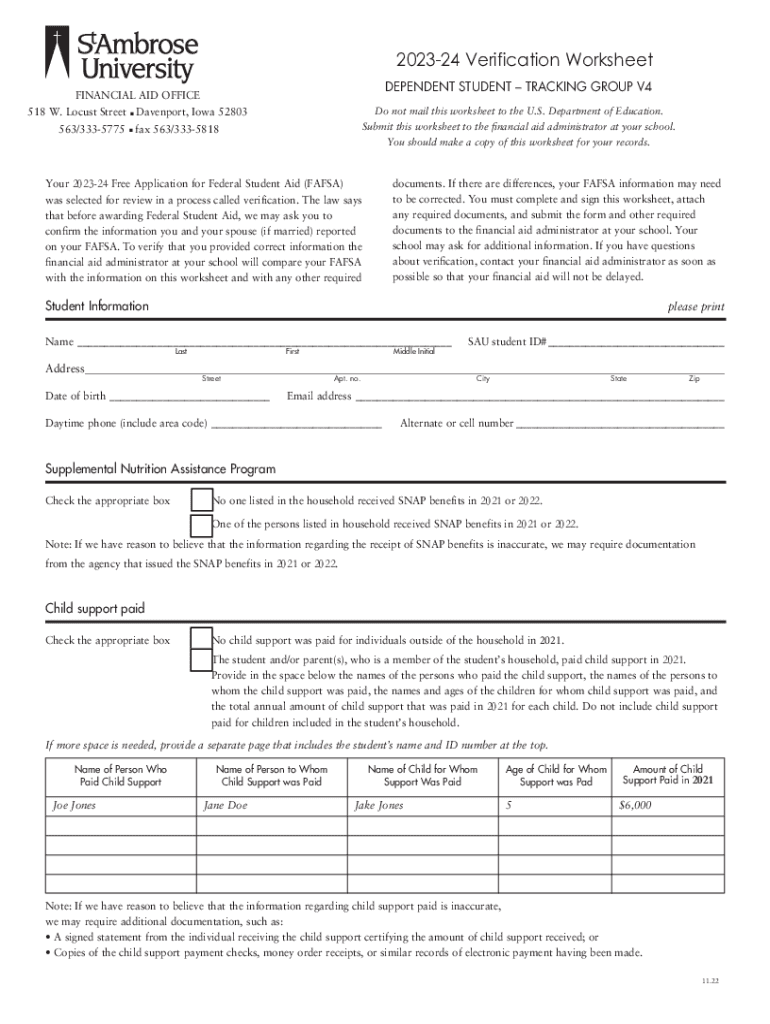 Fillable Online DEPENDENT STUDENT TRACKING GROUP V4 Fax Email Print - pdfFiller