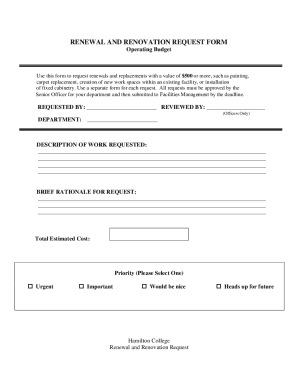Fillable Online my hamilton RENEWAL AND RENOVATION REQUEST FORM.doc 10-08 Fax Email Print ...