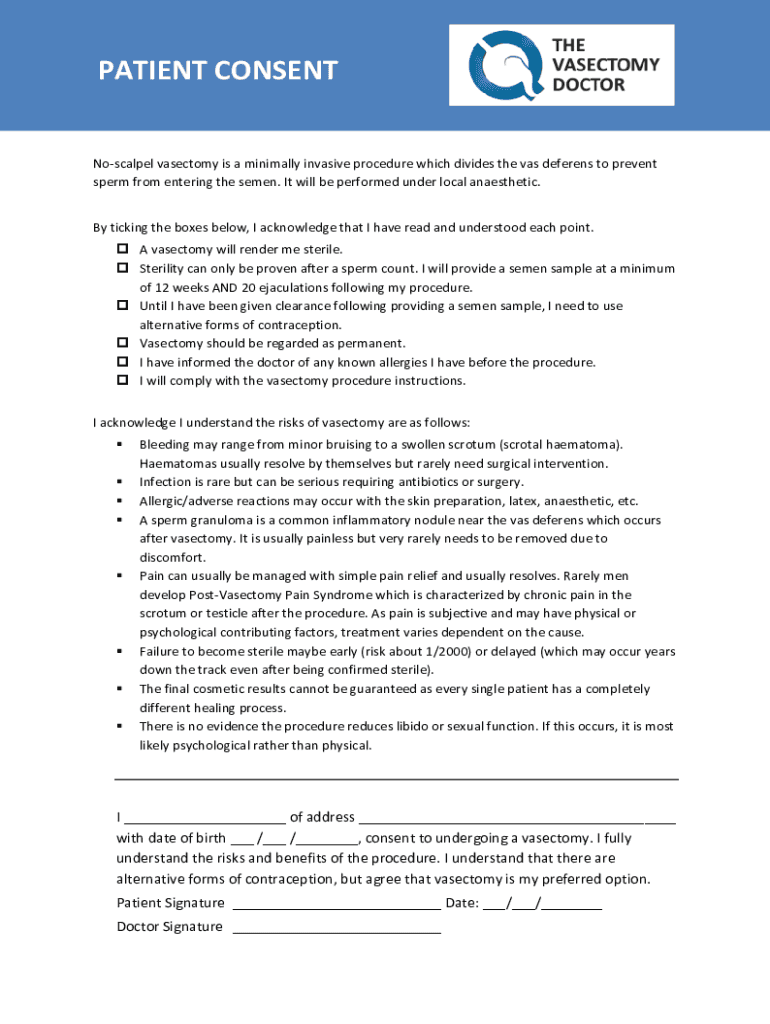 Fillable Online Learn More About The No Scalpel Vasectomy Procedure Fax