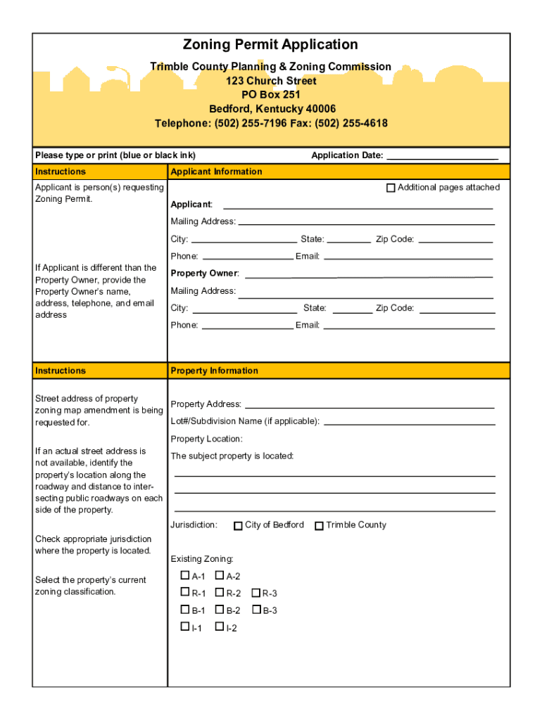 Fillable Online Zoning Permit - Dwelling Unit Application Fax Email ...