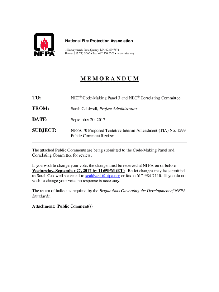 Fillable Online TIA TC Public Comment Circulation Memo & Comments ...