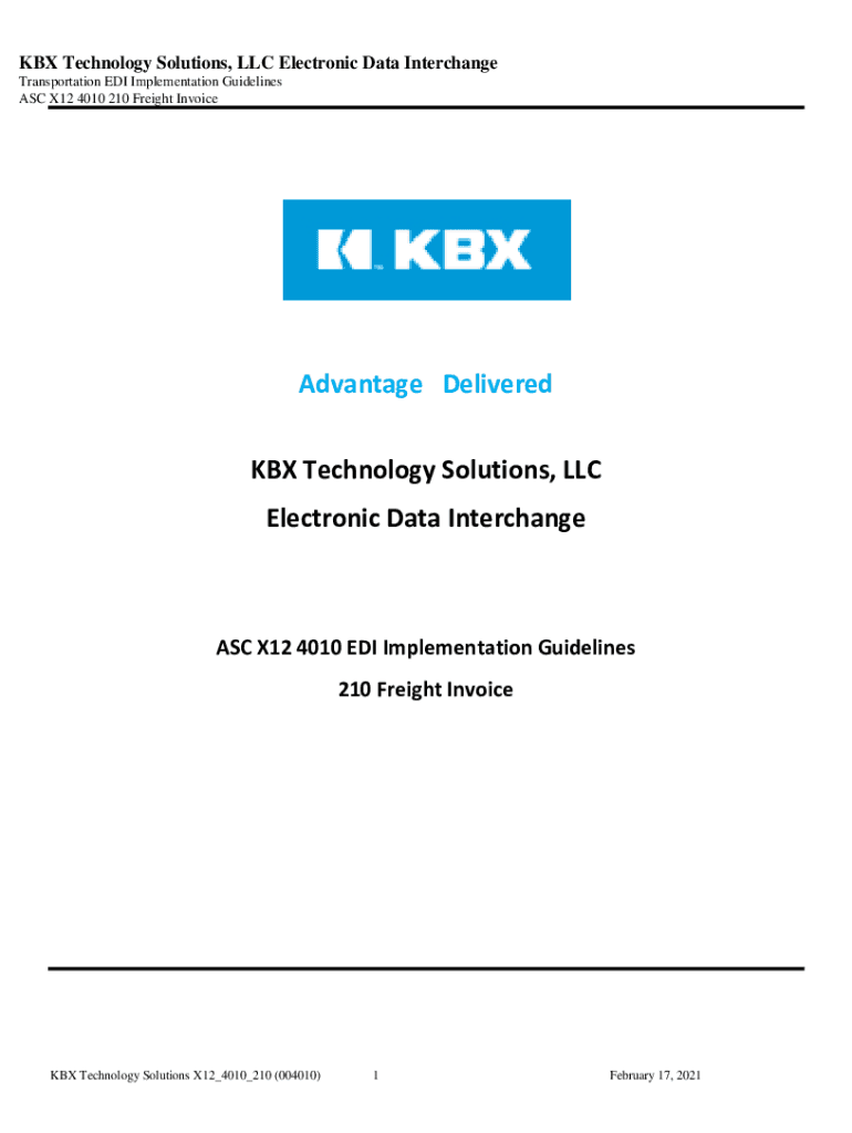 Fillable Online Implementation Guide for Freight Invoice EDI 210 ...