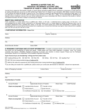 Fillable Online SIMPLE IRA Transfer of Assets Form Fax Email Print ...