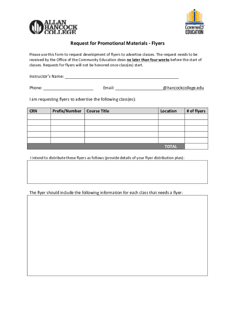 Fillable Online Community Education Program Request Form Fax Email ...