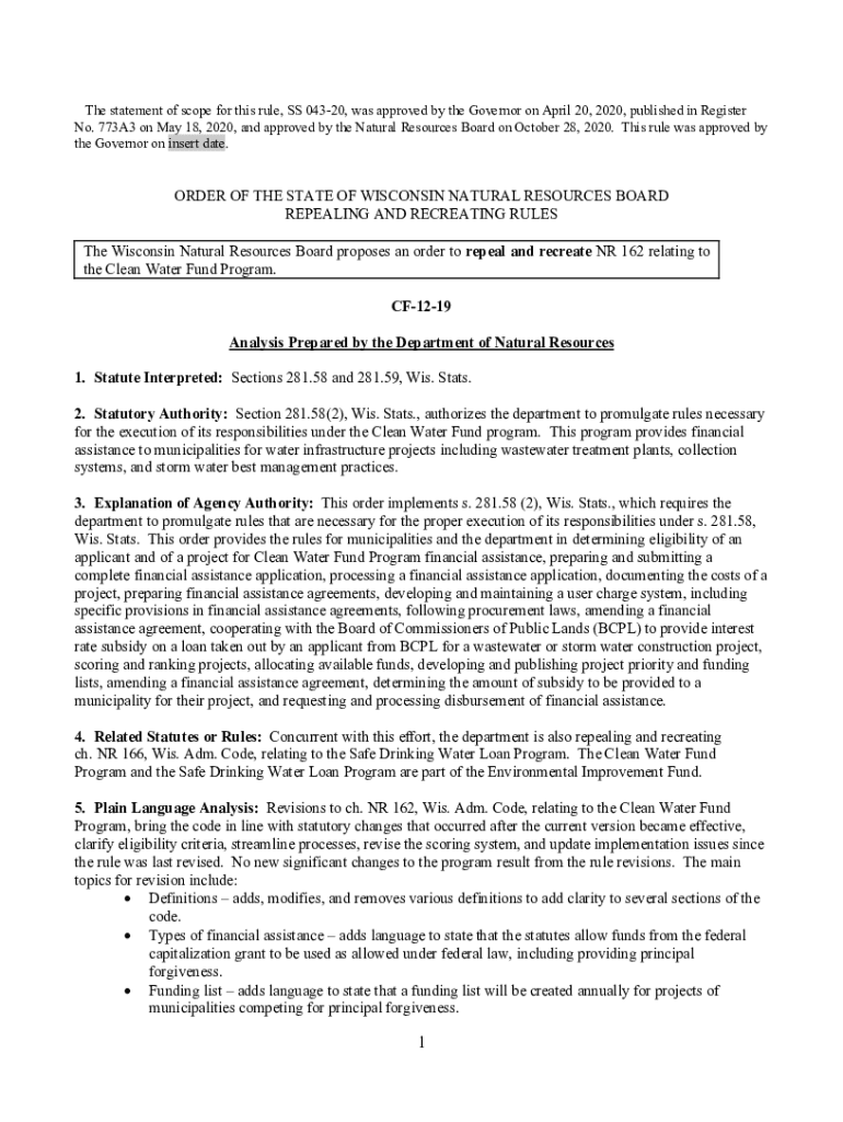 Fillable Online dnr wisconsin 417 NR 162 Fax Email Print - pdfFiller