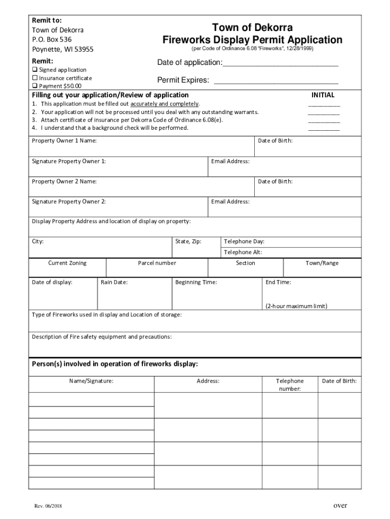 Fillable Online APPLICATION FOR PERMIT TO POSSESS AND DISPLAY ... Fax ...