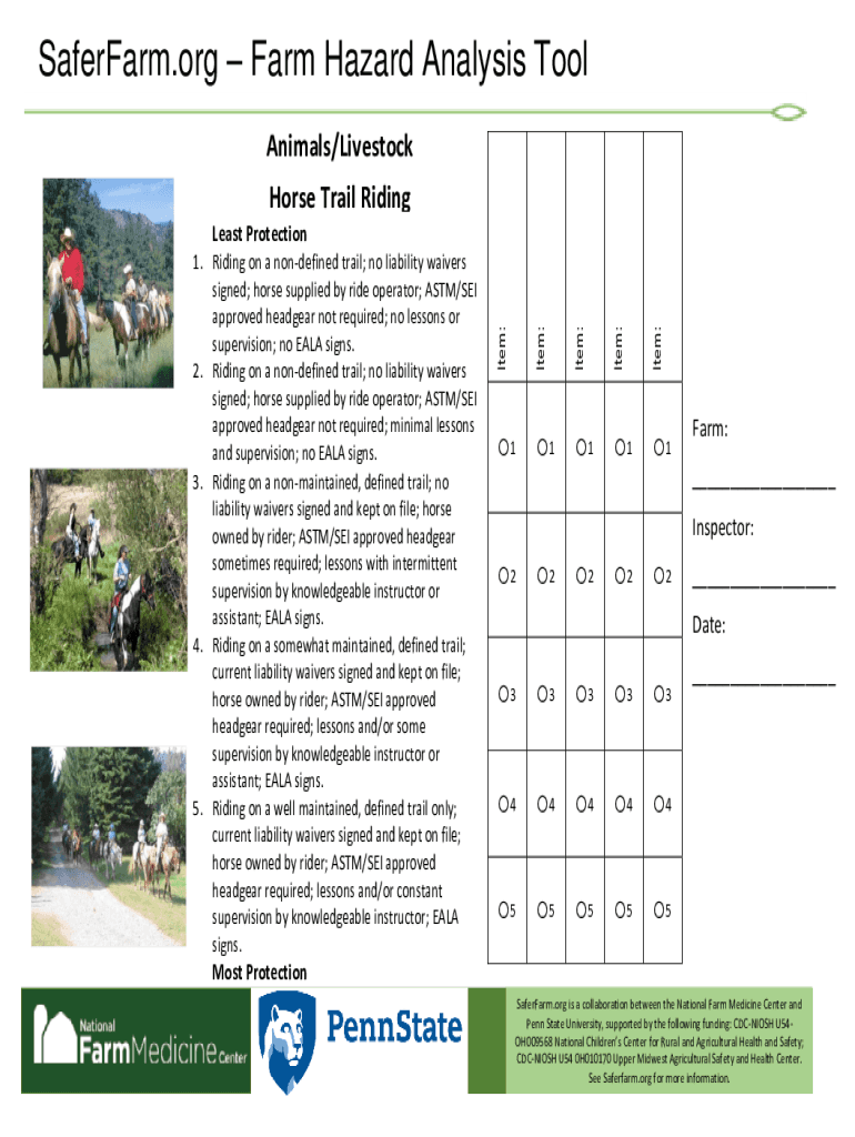 Fillable Online org Farm Hazard Analysis Tool Fax Email Print - pdfFiller