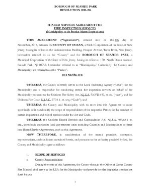 Fillable Online AGREEMENT FOR FIRE INSPECTION SERVICES ( ... Fax Email ...