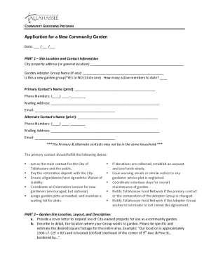 Fillable Online Responsibilities and Guidelines for Community Gardens ...