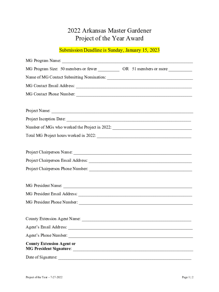 Fillable Online Arkansas Master Gardeners Program Fax Email Print - pdfFiller