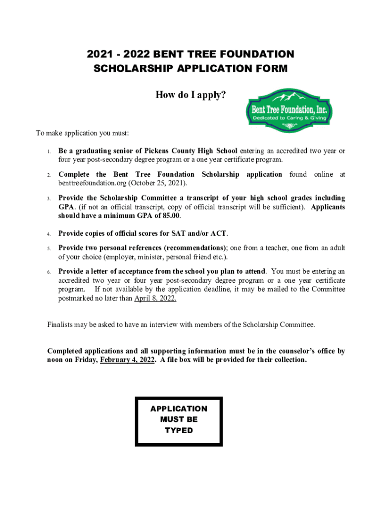 Fillable Online Scholarships - How To Apply Fax Email Print - pdfFiller
