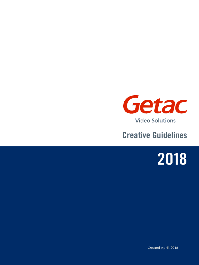 Fillable Online Creative Guidelines - Getac Video Solutions Fax Email ...