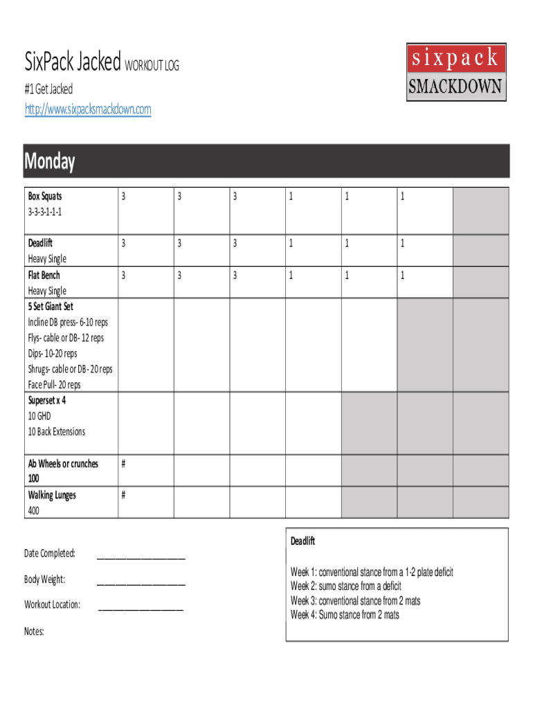 Fillable Online for a ripped sixpack, killer ab workout with Willi Whey ...