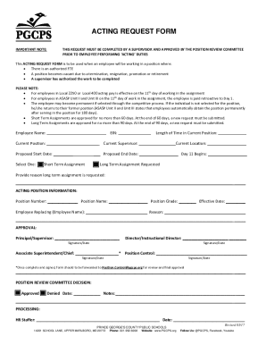 Fillable Online ACTING REQUEST FORM Fax Email Print - pdfFiller