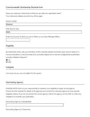 Fillable Online Example application form Ph D Fax Email Print - pdfFiller