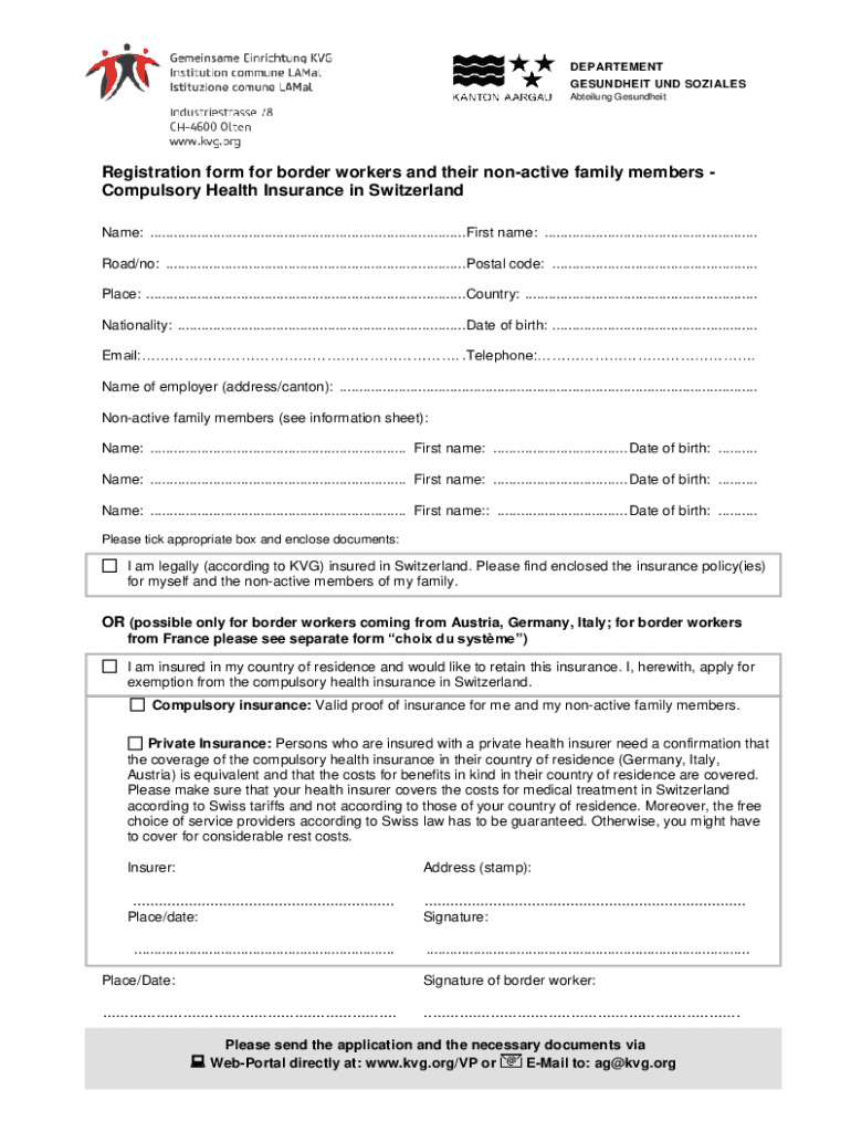 Fillable Online Application for exemption from compulsory health insurance Fax Email Print ...