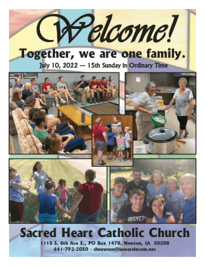 Fillable Online Mass & Sacraments - Sacred Heart of Jesus Catholic Church Fax Email Print ...