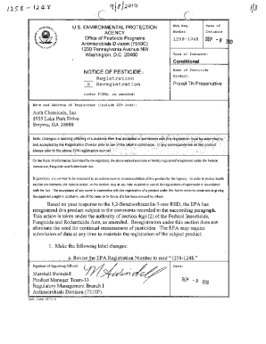 Fillable Online U.S. EPA, Pesticides, Label, PROXEL TN PRESERVATIVE, 9 ...