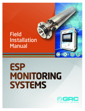Fillable Online ESP MONITORING SYSTEMS FIELD INSTALLATION MANUAL Fax ...