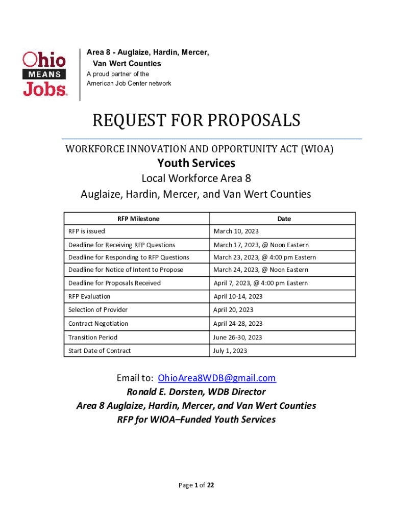 Fillable Online WIOA Area-Wide (Workforce Innovation and Opportunity Act ... Fax Email Print ...