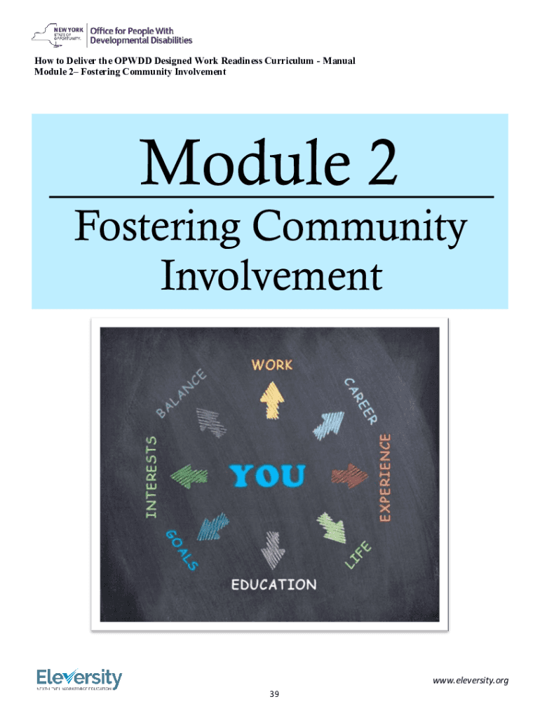 Fillable Online Module 2: Fostering Community Involvement Fax Email ...