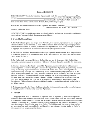 Fillable Online Publishing Agreement - Form Template Fax Email Print ...