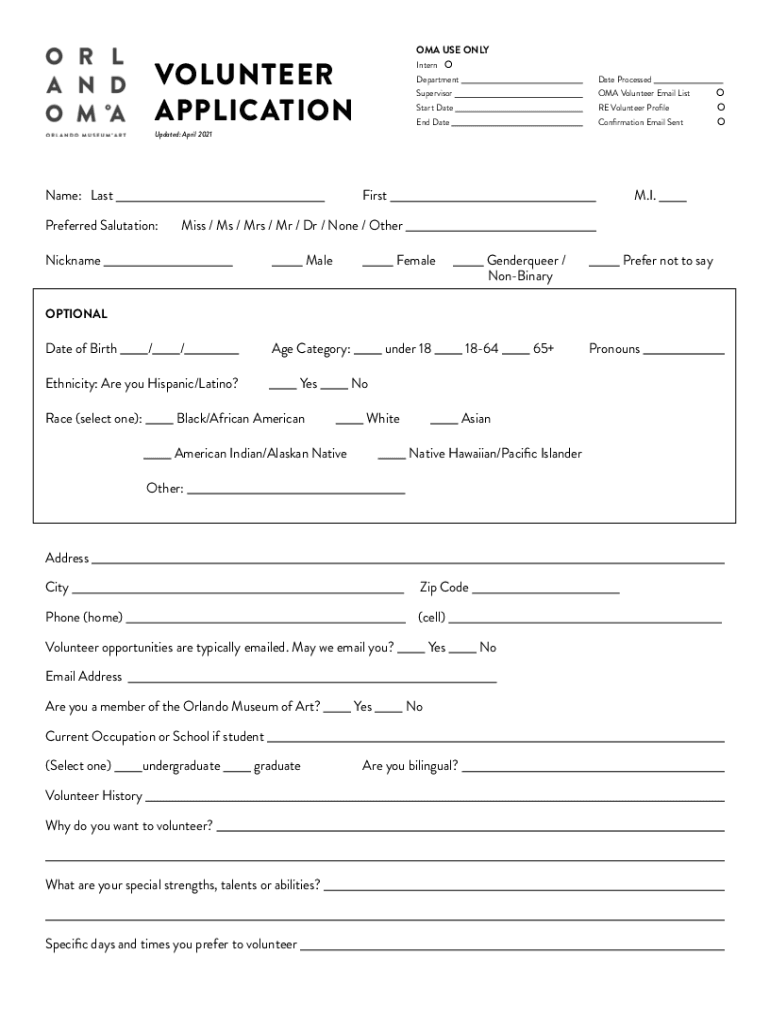 Fillable Online City of Waterbury Volunteer Intake Form Fax Email Print ...