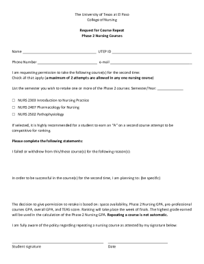 Fillable Online Course-Repeat-Form-Phase-2-Nursing- ... Fax Email Print ...