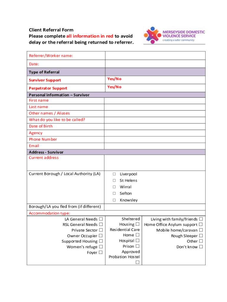 Fillable Online Talent scout referrals - Banfield career opportunities ...