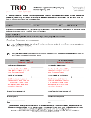 Fillable Online TRIO-Student Support Service (TRIO-SSS) Fax Email Print ...