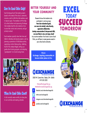 Fillable Online members nationalexchangeclub Sharing good practice ...