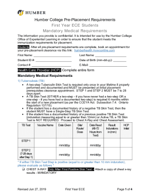 Fillable Online Pre-Placement (New) Health Form.pdf Fax Email Print ...