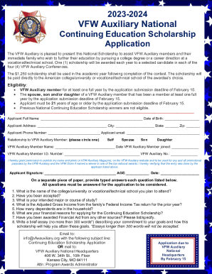 Fillable Online Continuing Education Scholarship application Fax Email Print - pdfFiller