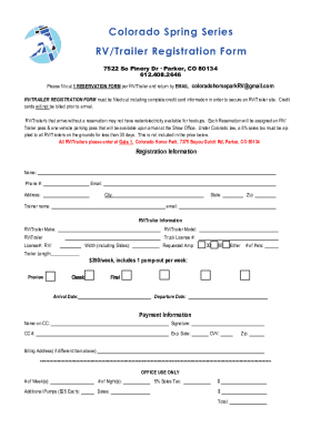 Fillable Online RV Permit Request - Thornton Forms Fax Email Print ...