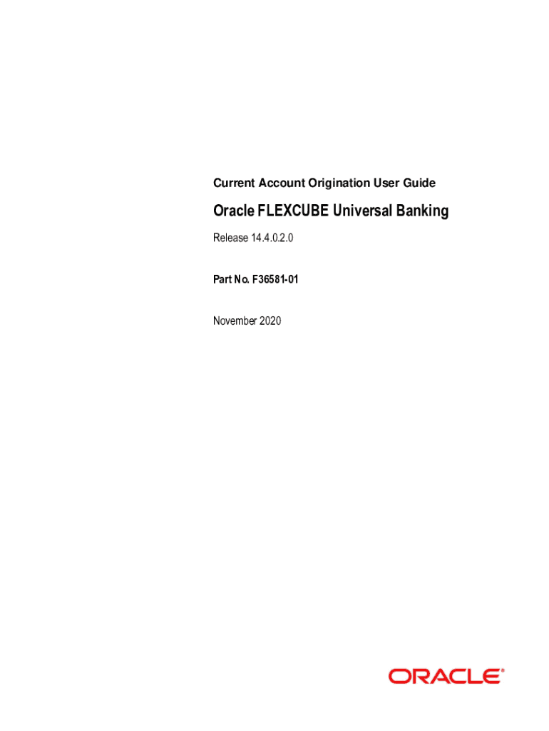 Fillable Online Oracle Flexcube Universal Banking Documentation Fax Email Print Pdffiller