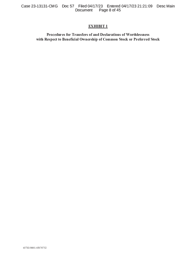 Fillable Online Declaration of Intent to Claim a Worthless Stock ...