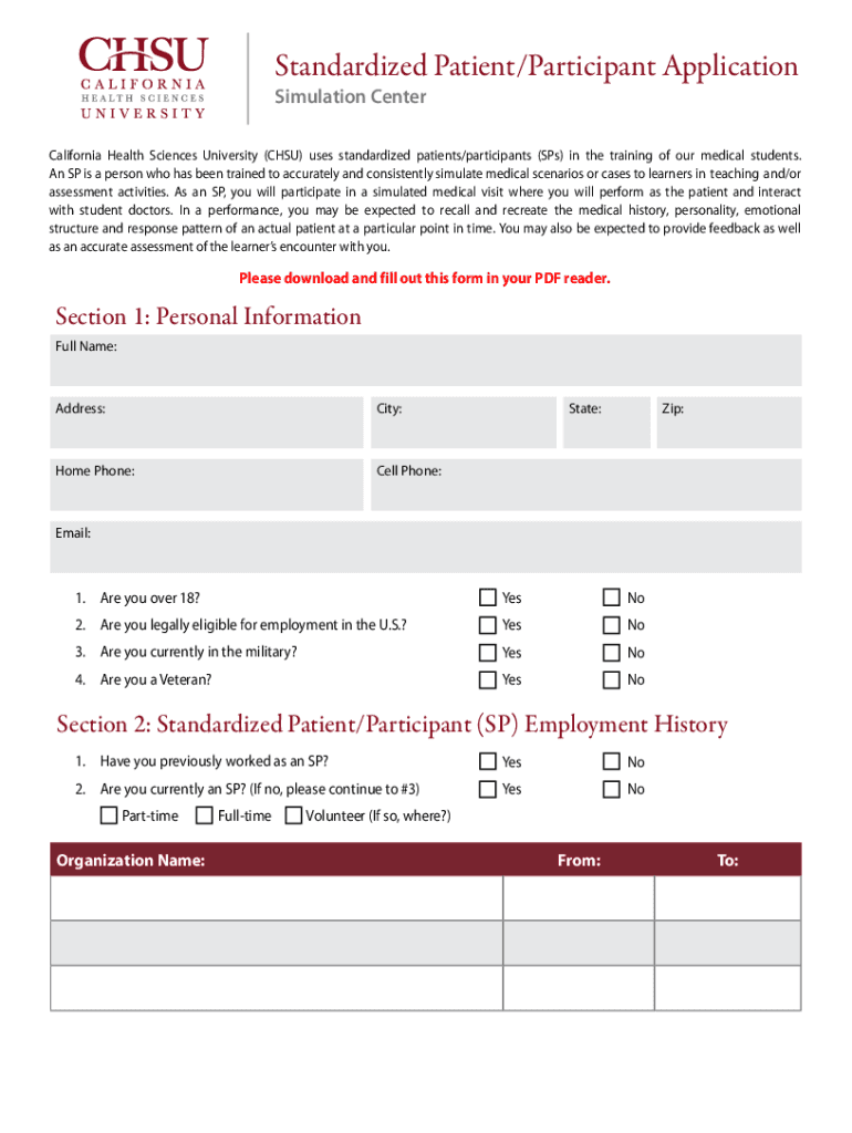 Fillable Online Set Up and Execution of an Effective Standardized ...