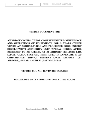 Fillable Online Annual Comprehensive Maintenance Contract for ... Fax ...